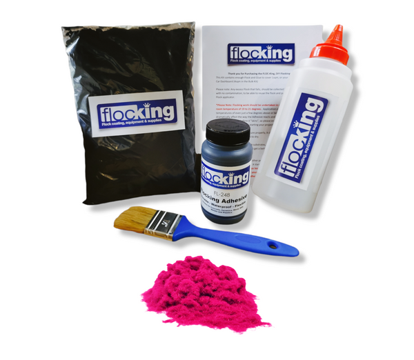 DIY Small Flocking Kit - HOT PINK Flock Powder Fibre Kit | Full kit ...