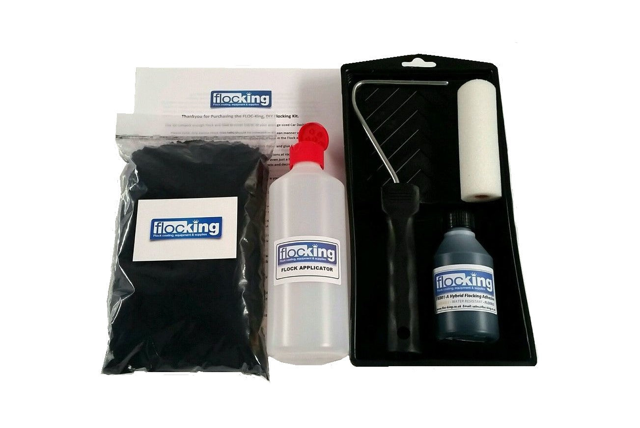 DIY Flocking Kit with Roller - Black Flock Fibre Powder Kit | Full Kit ...